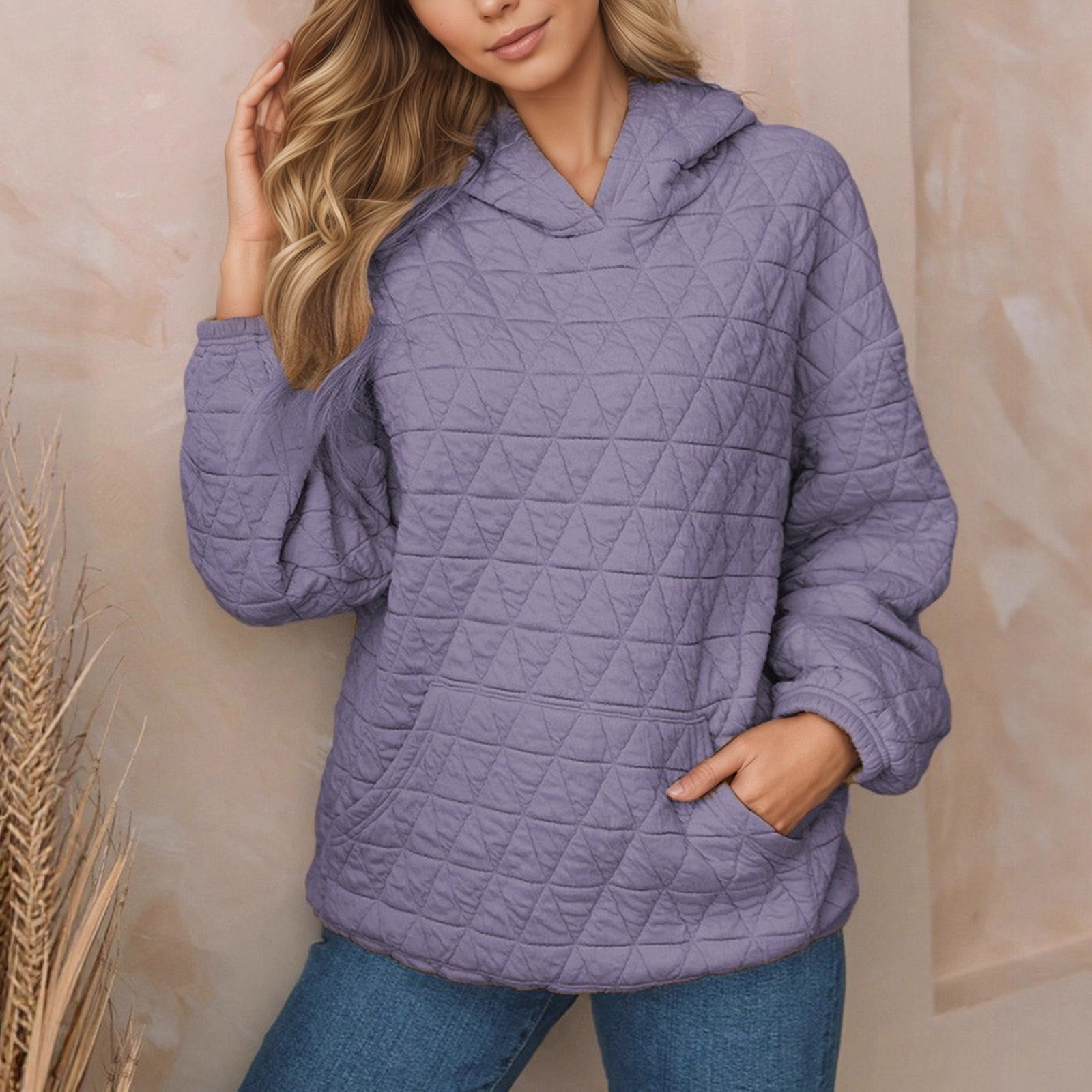 2025 Womens Tops Long Sleeve Shirts Casual Fall Winter Tunics Pleated V ...