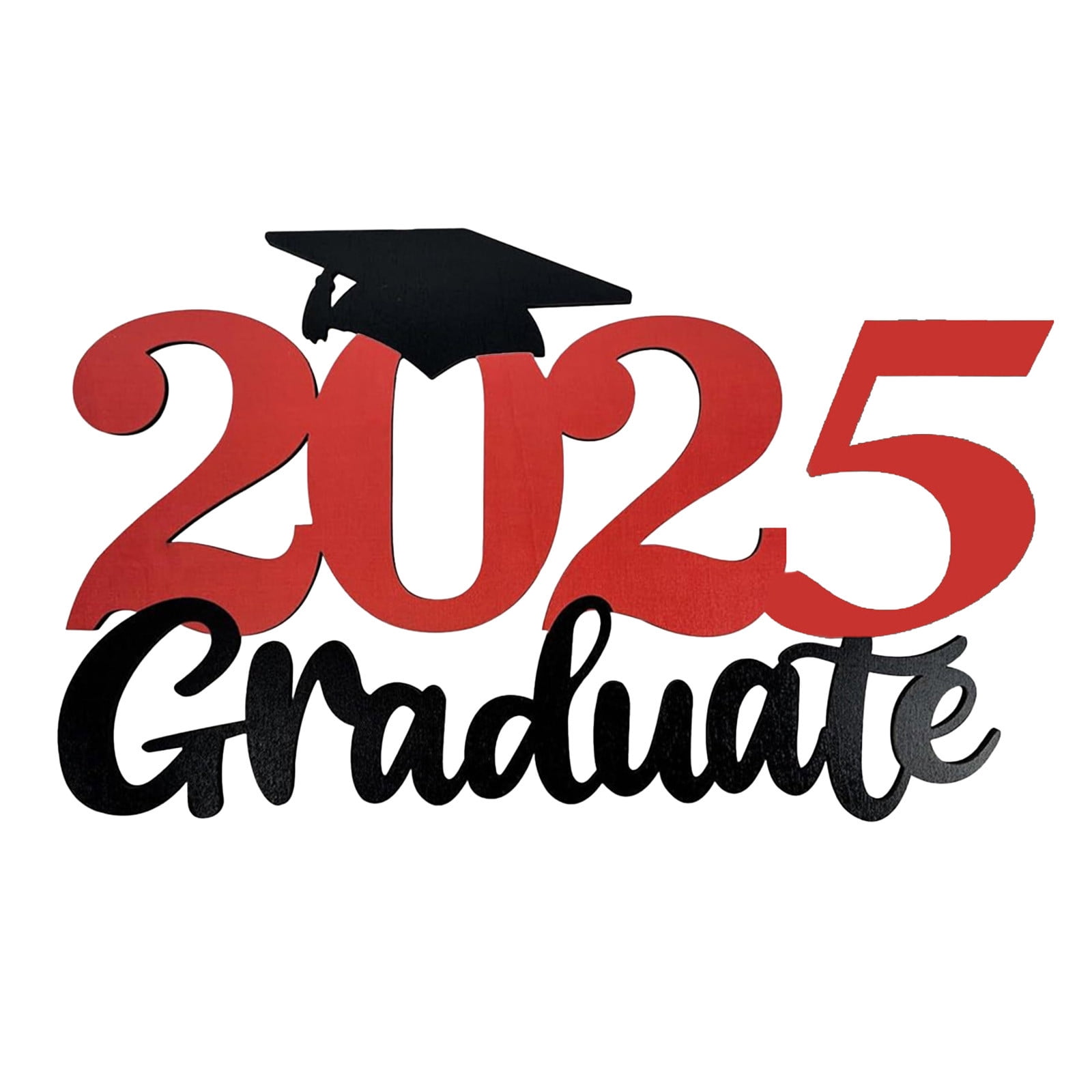 2025 Wood Sign Graduation Party Decoration Congrats Grad Wooden Cutout ...