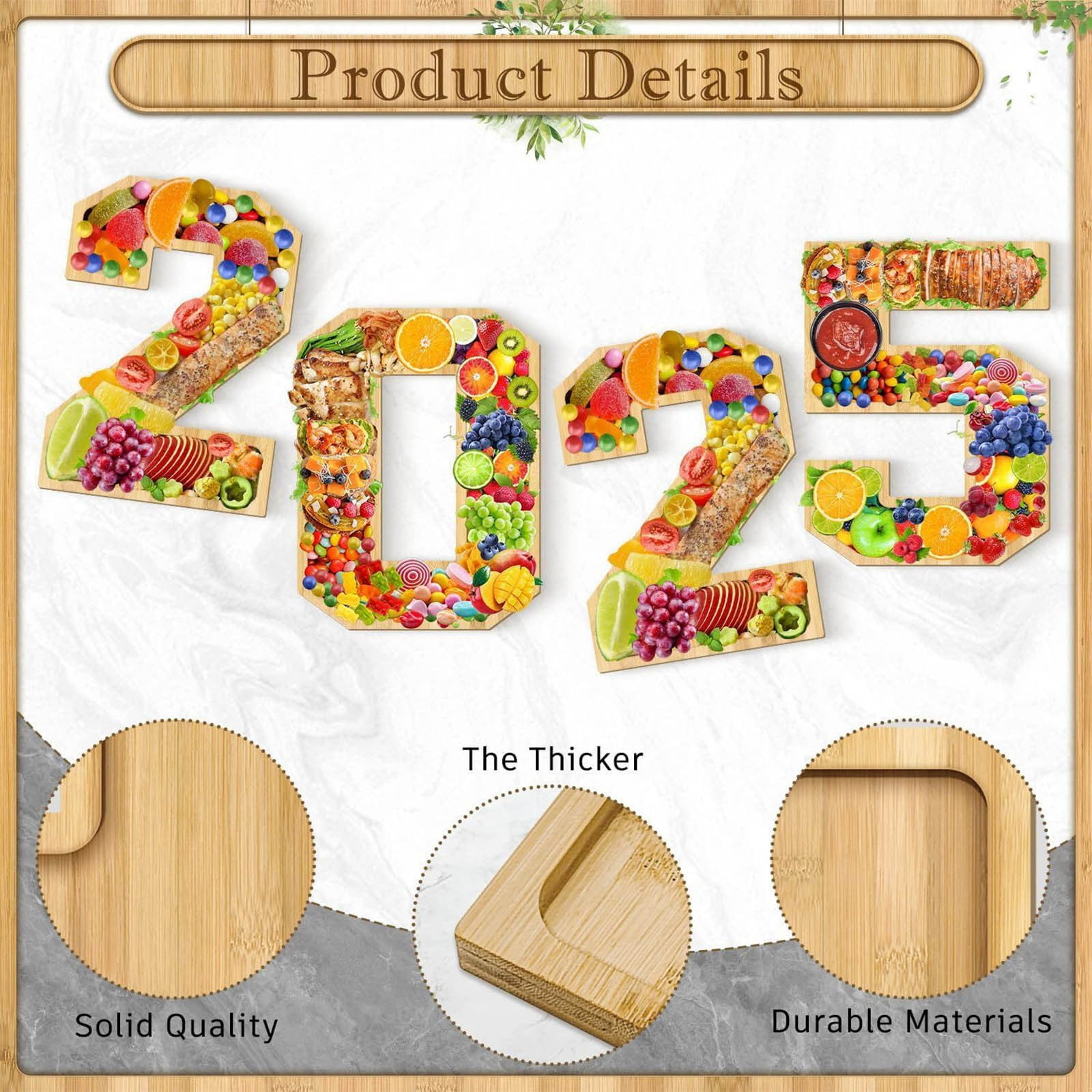 2025 Wooden Graduation Decorations Charcuterie Numbers Fillable ...