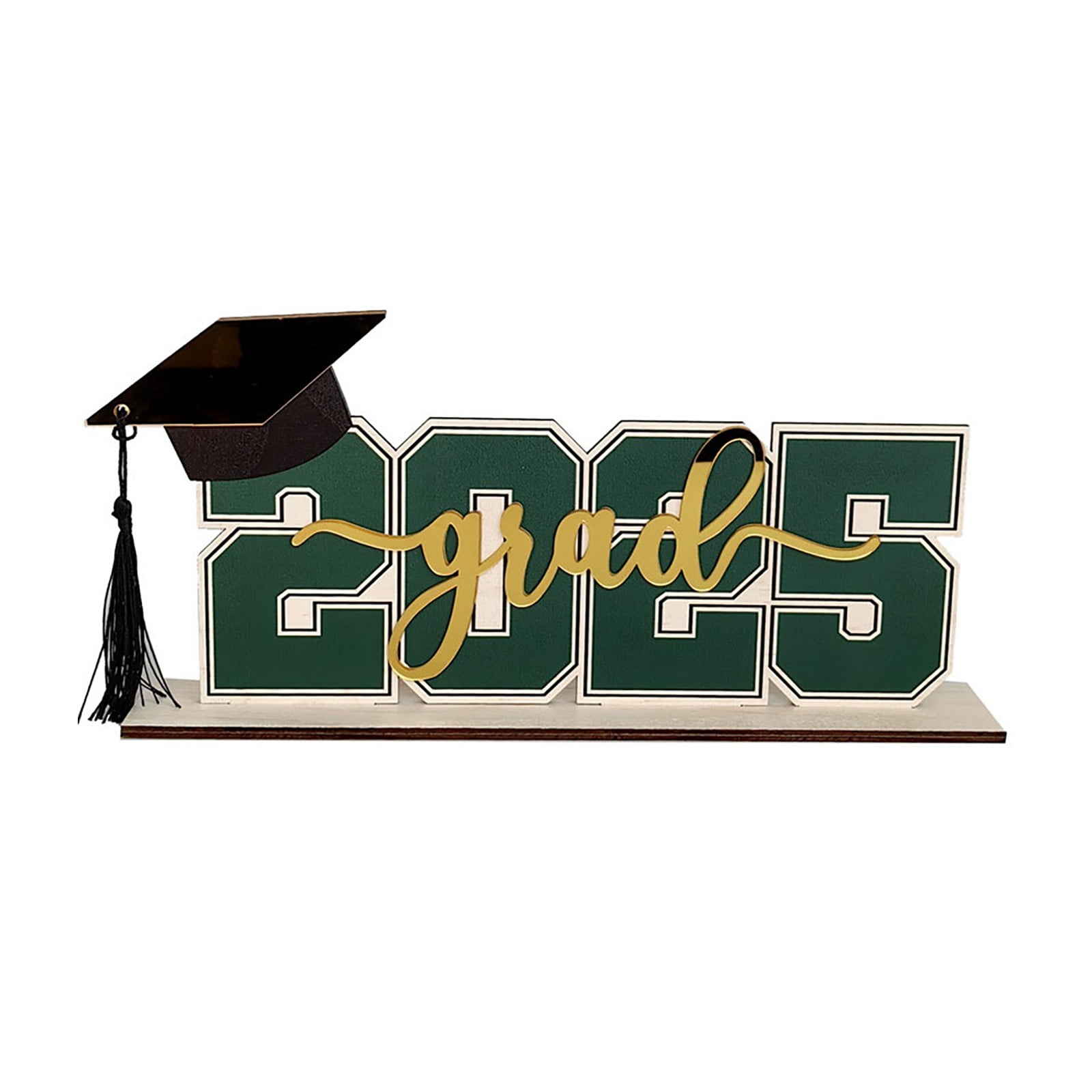2025 Wooden Graduation Desktop Ornaments - Acrylic Wood Mix, DIY Writable, Easy Assemble - for ...