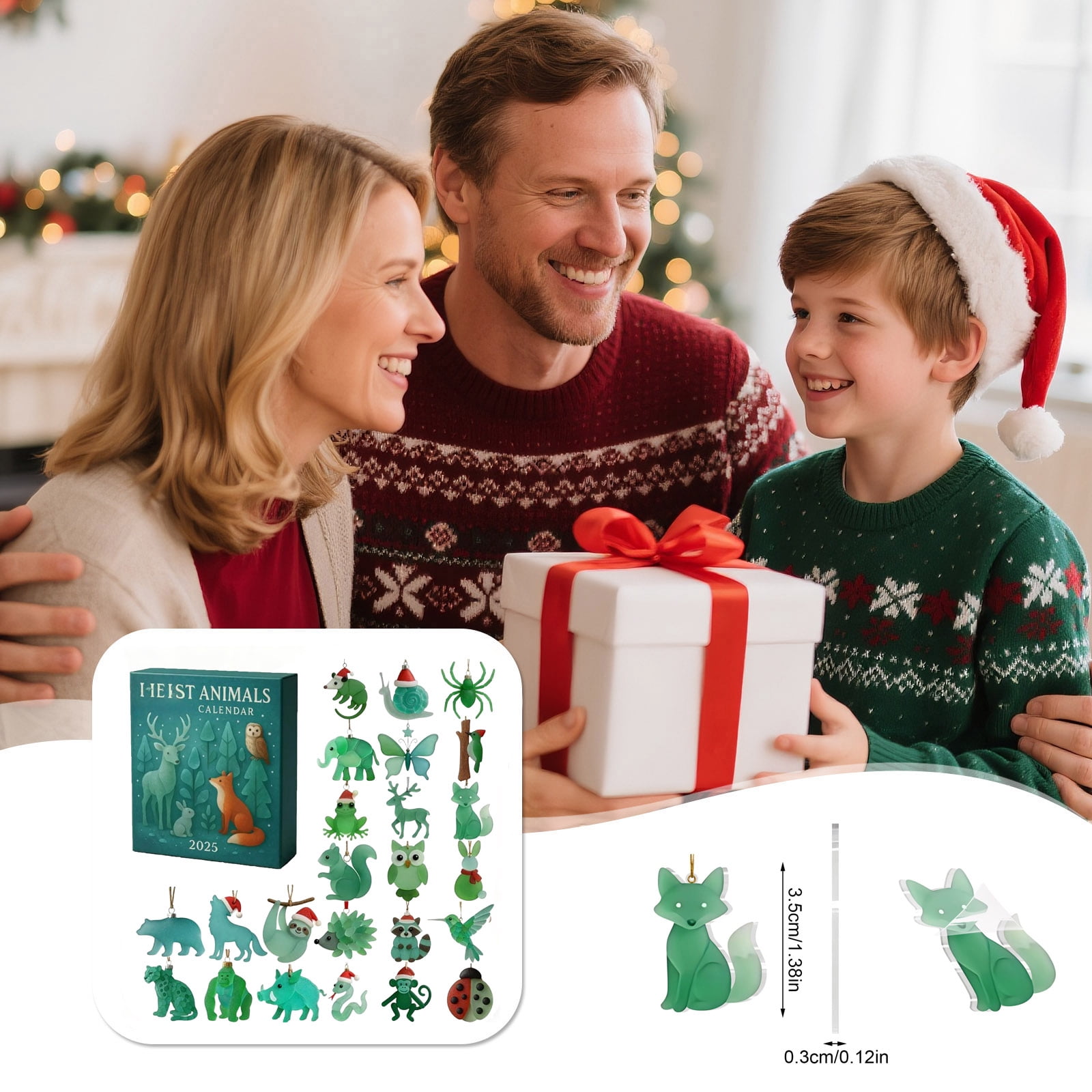 2025 Woodland Animals Advent Calendar, 24 Days Christmas Countdown with ...