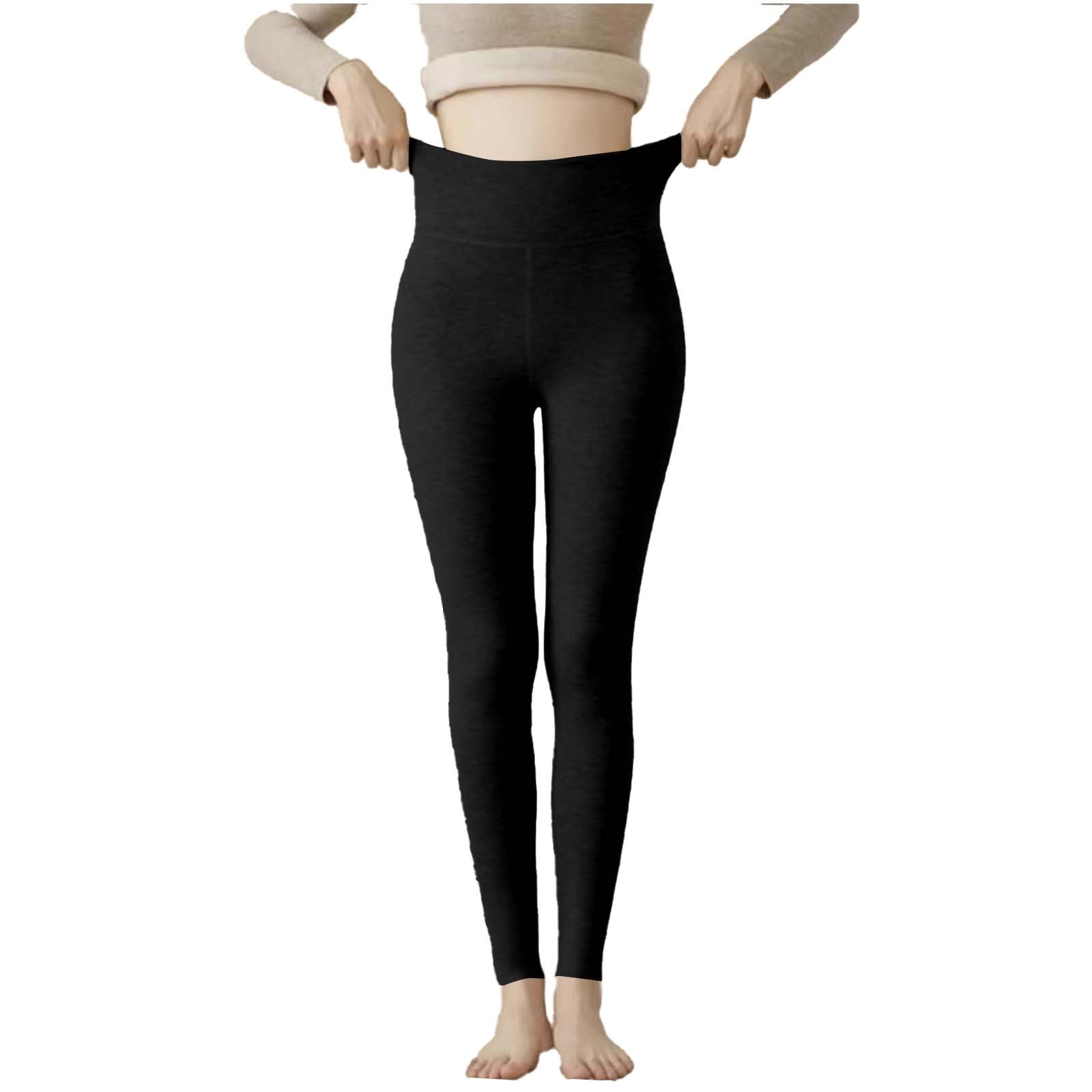2025 Wool Leggings Womens Thermal Base Layer Pants High Waisted Long ...