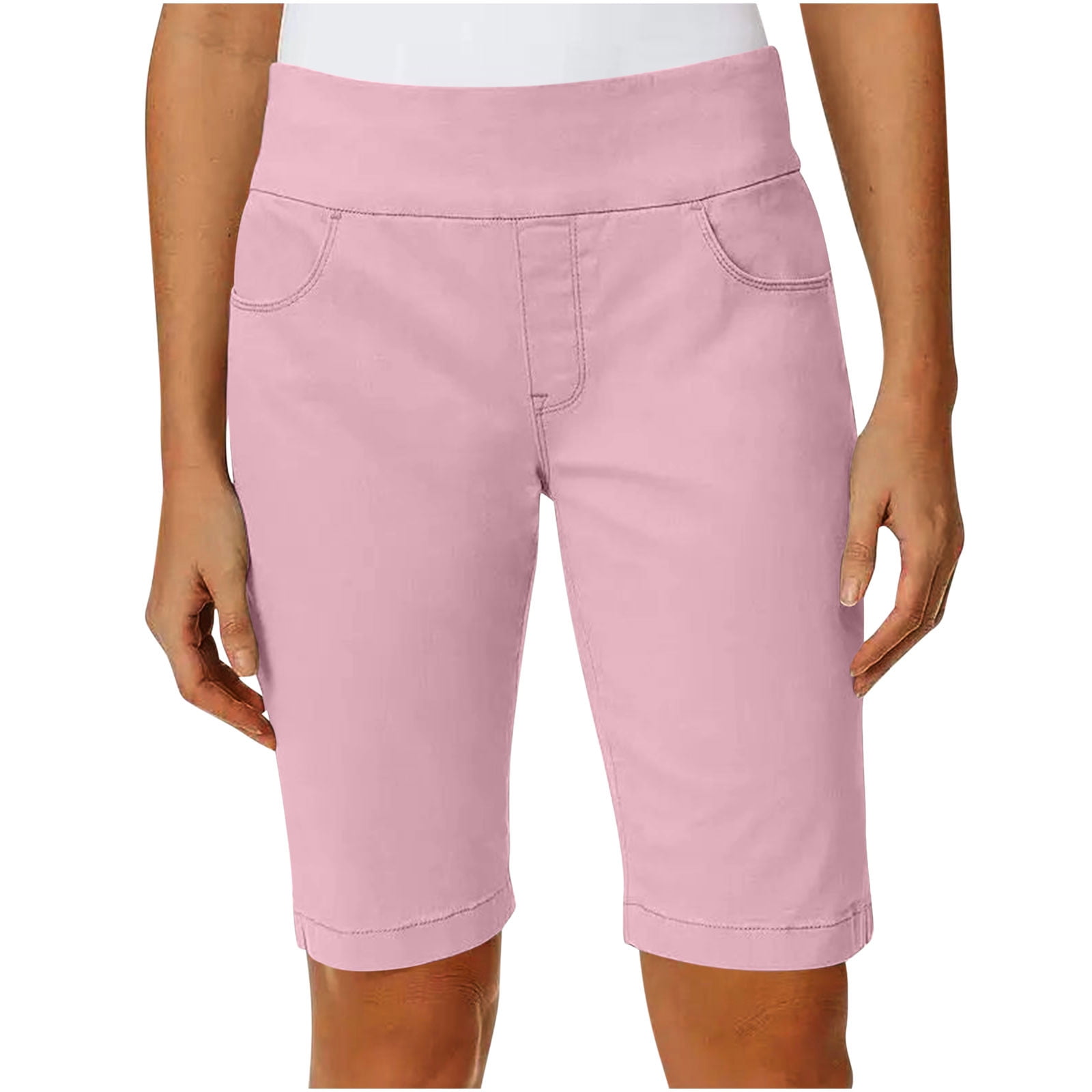2025 Workout High Waist Bermuda Shorts - Women's Knee-Length Athletic ...