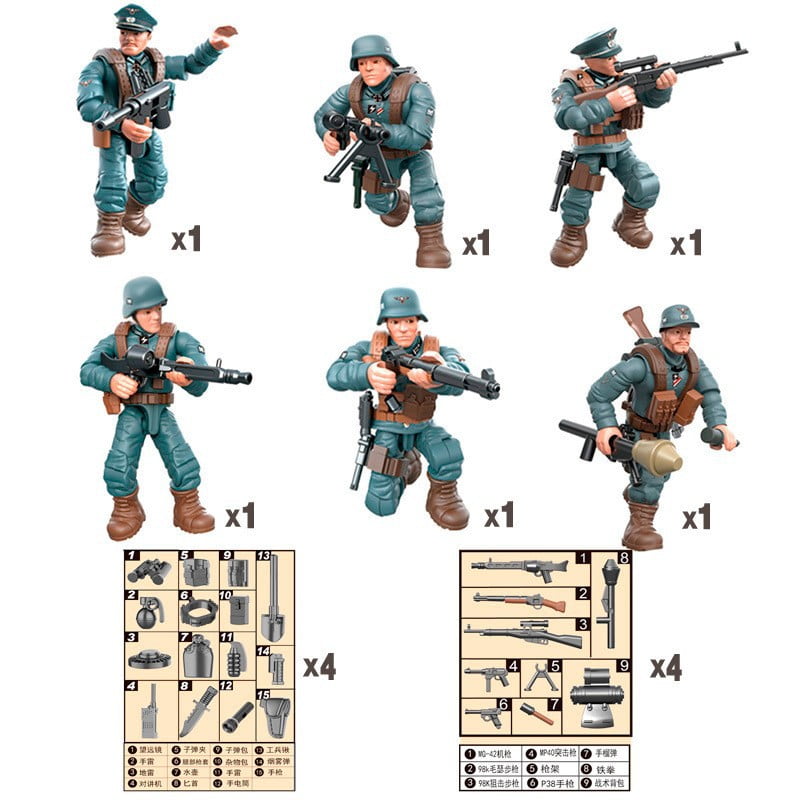 2025 World War 2 WW2 Army Military Soldiers SWAT Special Force Figures ...