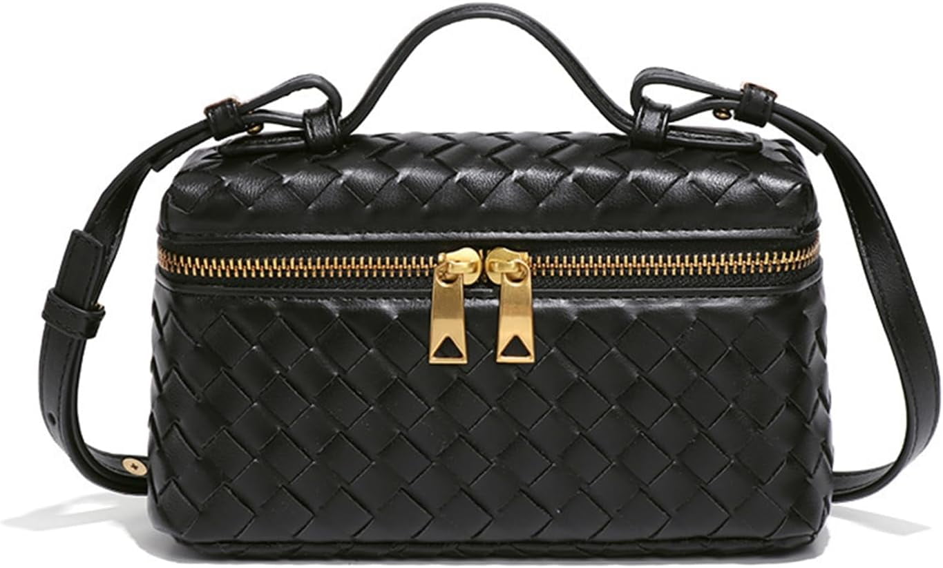 2025 Woven Leather Tote Handbags, Top Handle Purses Shoulder Bag for ...