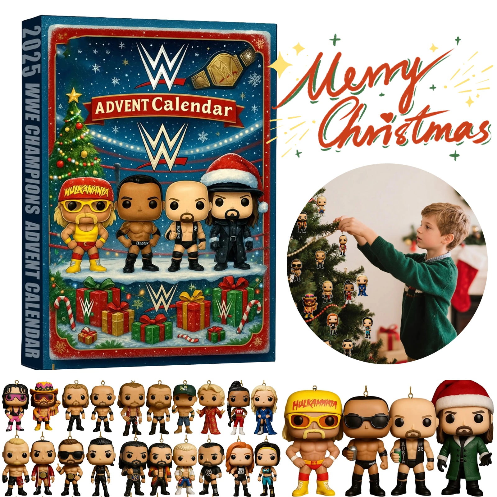 2025 Wrestle Champions Advent Calendar - 2D Acrylic 24-Day Grapple ...