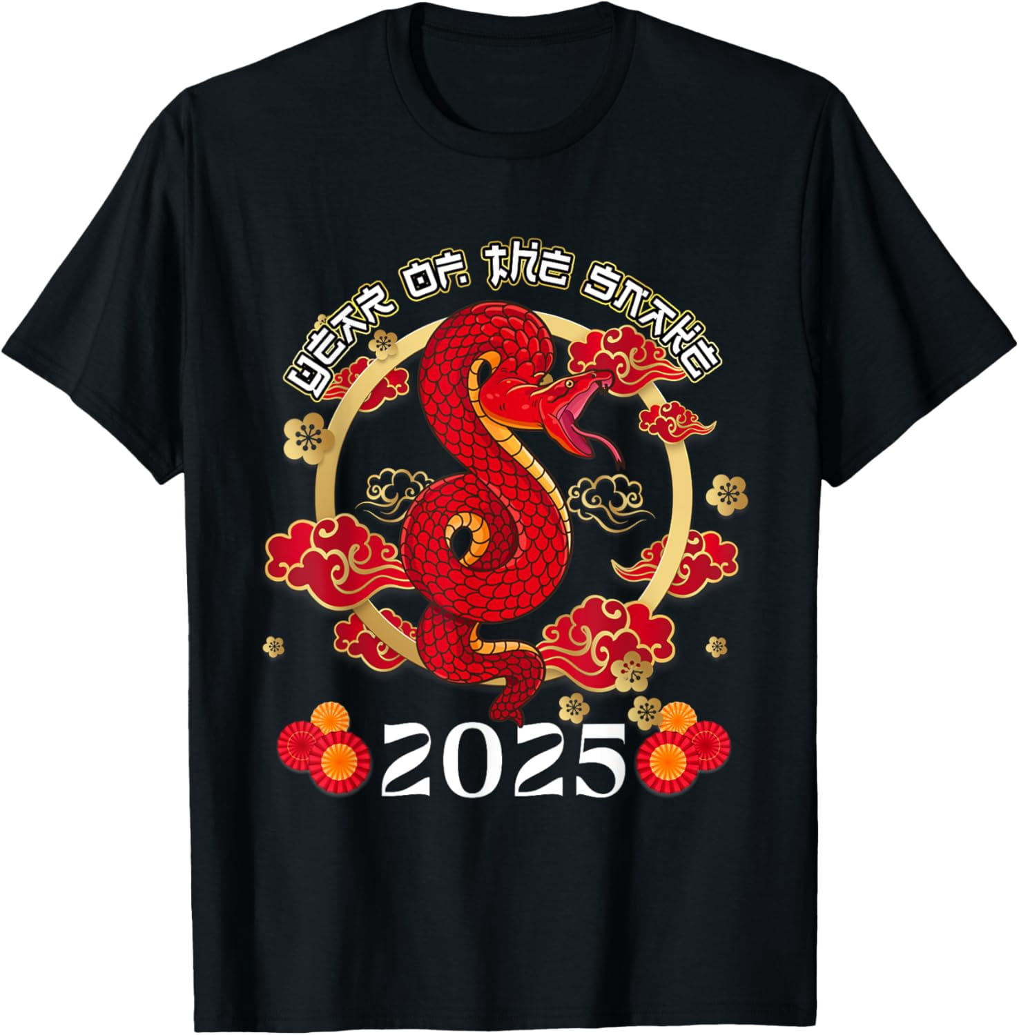 2025 Year Of The Snake Chinese Zodiac Chinese New Year T-Shirt ...