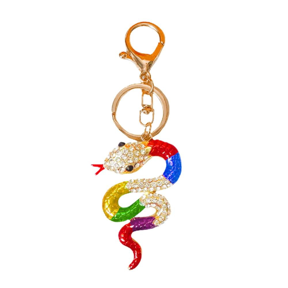 2025 Year of The Snake Keychain Cute Cartoon Snake New Year Pendant ...