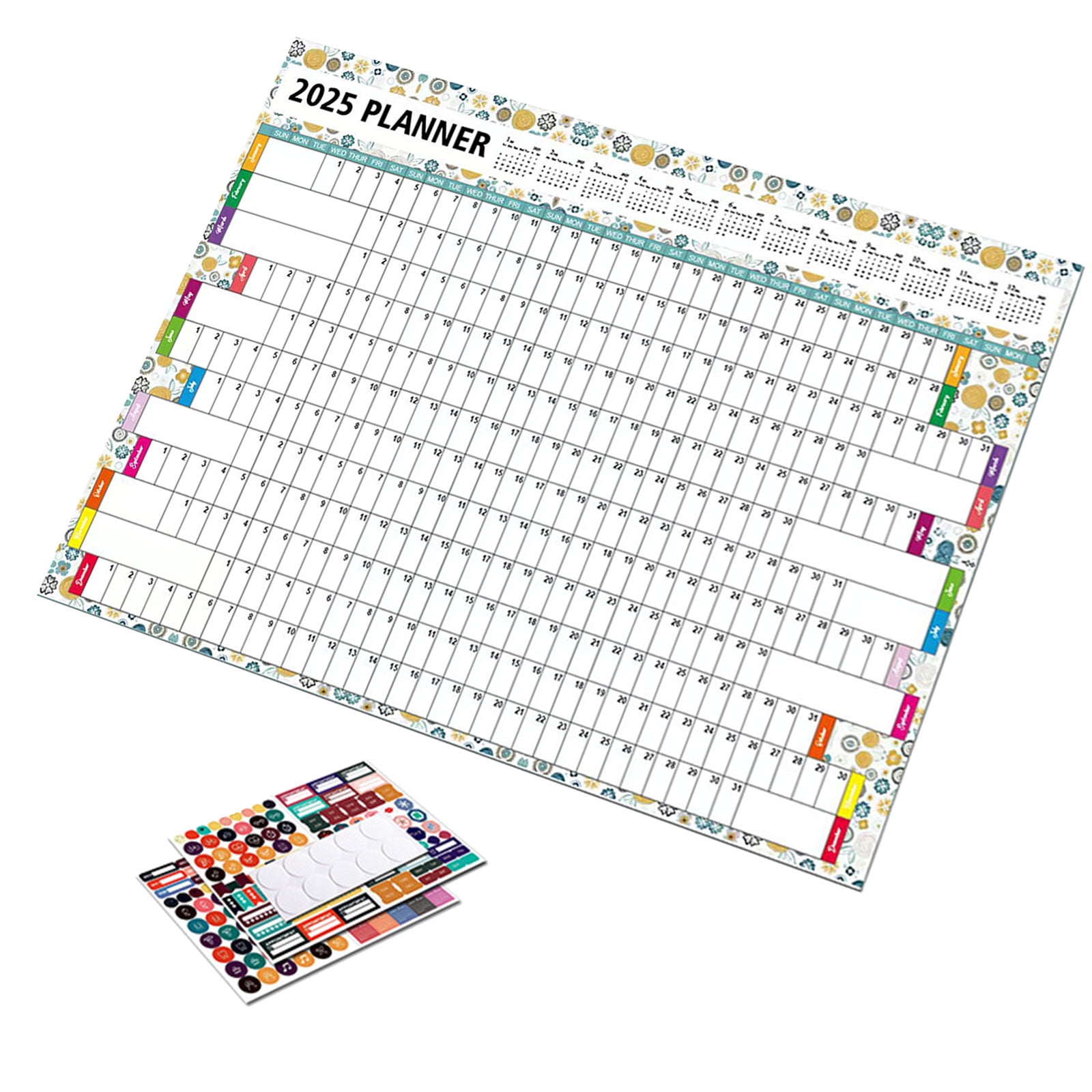 2025 Yearly Planner Calendar Family Home Planner Calender 2025 Full ...