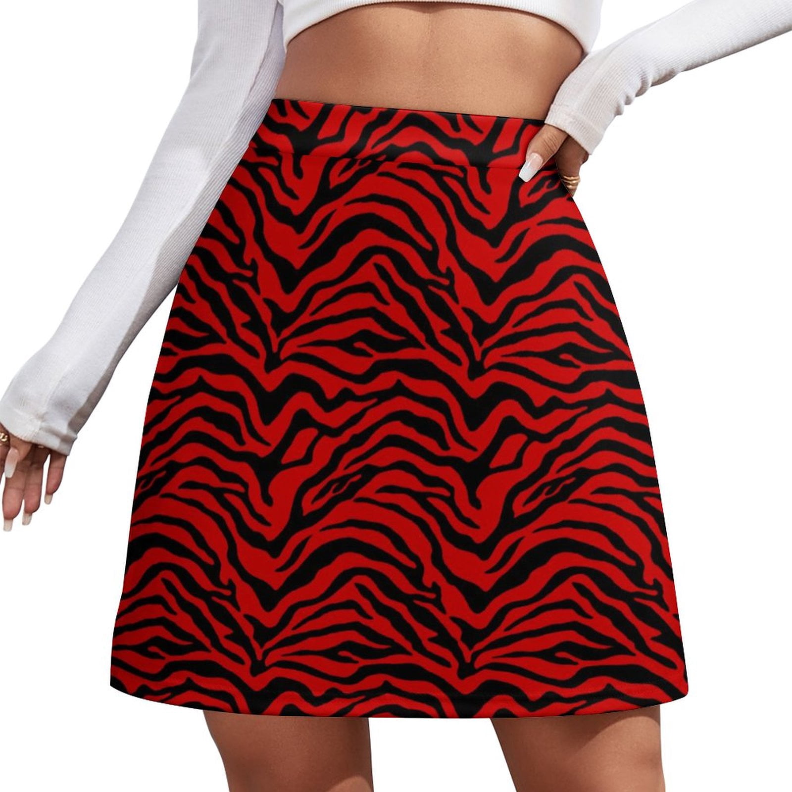 2025 Zebra Print Skirt Women Animal Stripes Retro Mini Skirts Summer ...