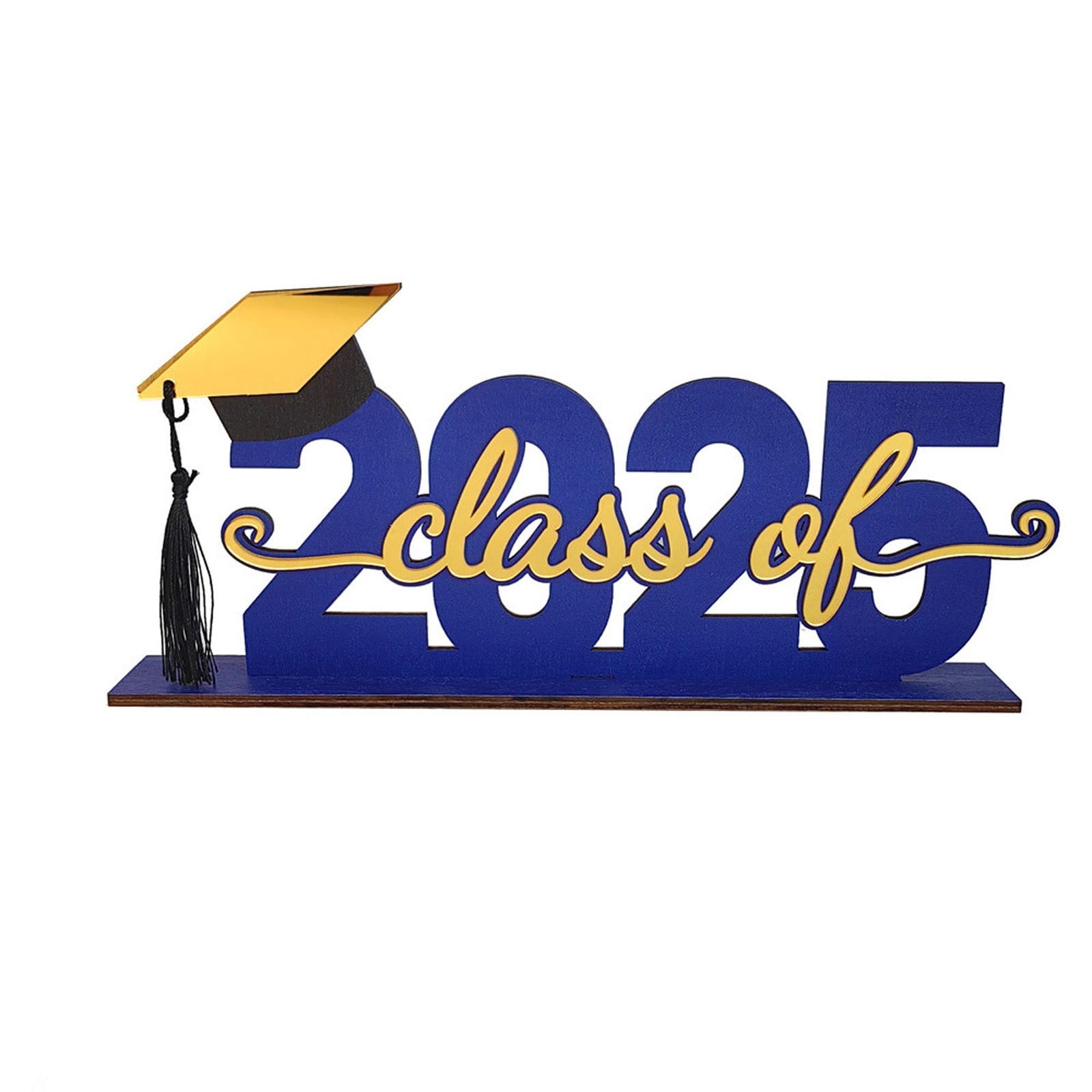 2025 graduation decorations blue and white class of 2025 wooden sign ...