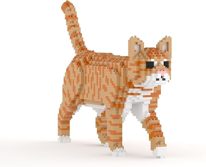 2025 latest Cat 03S-M01B Orange Tabby Plastic Building Blocks ...