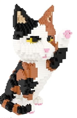 RKXQT Cat Micro Building Blocks Animal Set, DIY Mini 3D Building Toy ...