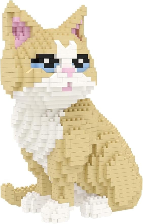 2025 latest Golden Shorthair Cat Micro Building Blocks – DIY Mini 3D ...