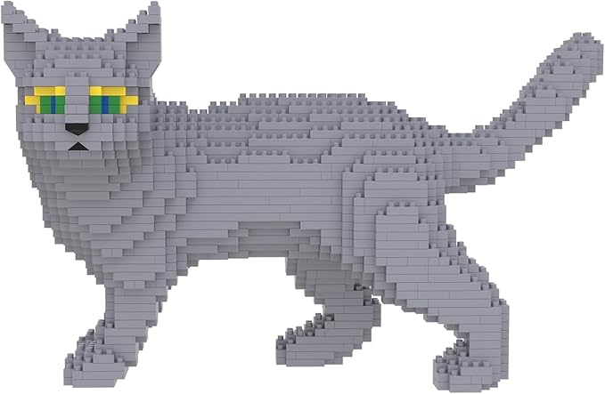 2025 latest KLJM-05 Blue Cat DIY Building Kit – 1131 Micro 3D Toy ...