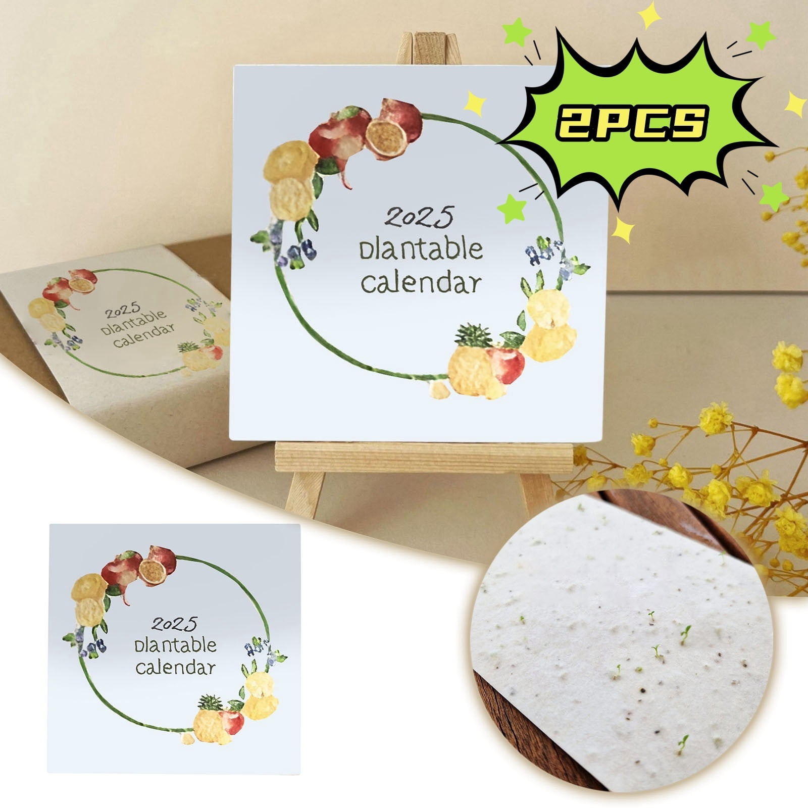 2025 nature desk calender, Plantable Calendar 2025, From January 2025 ...