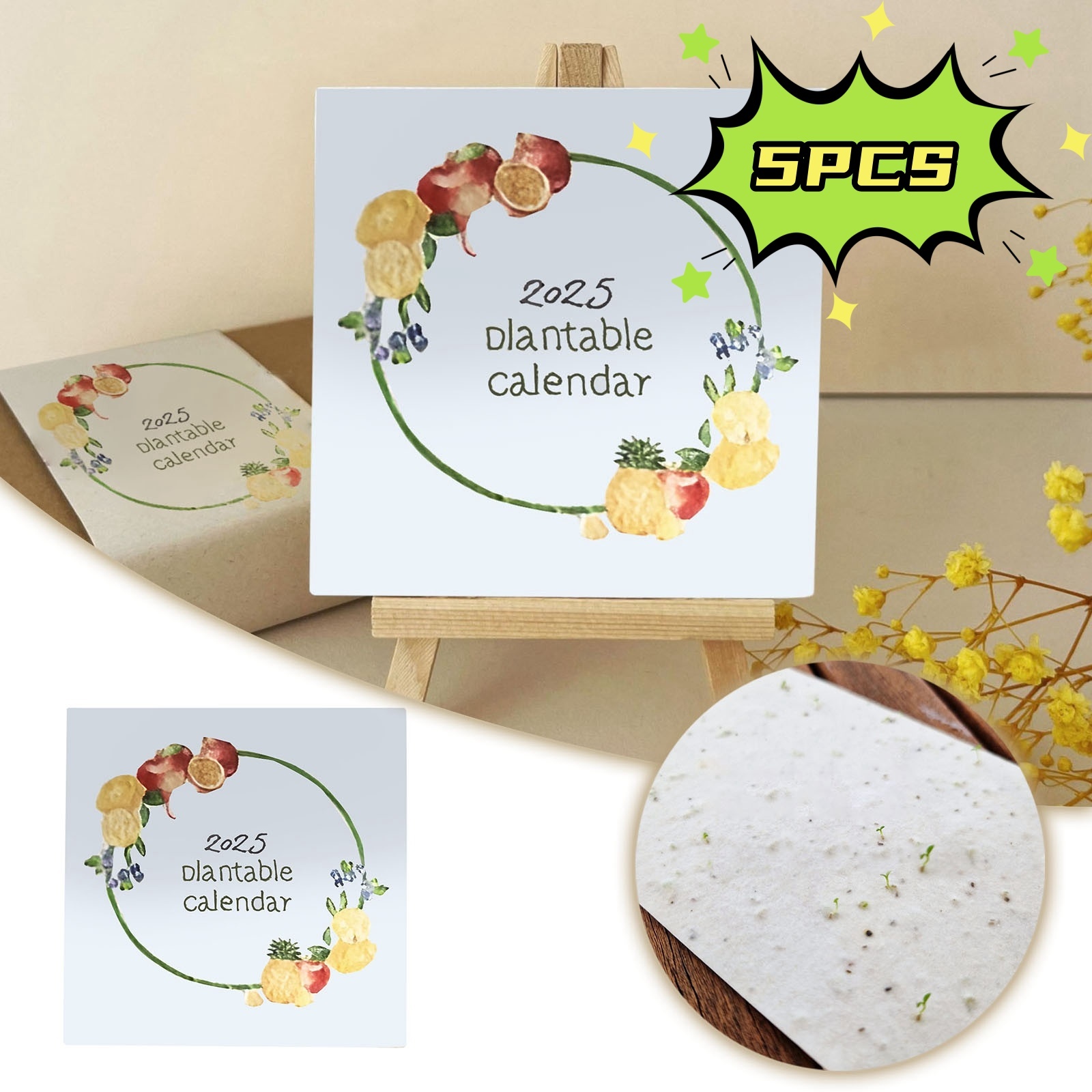 2025 nature desk calender, Plantable Calendar 2025, From January 2025 ...