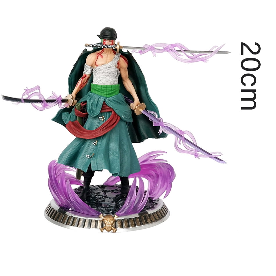 Hot 20cm Anime Figure GK Roronoa Zoro Three-blade Sa-maximum Manga ...