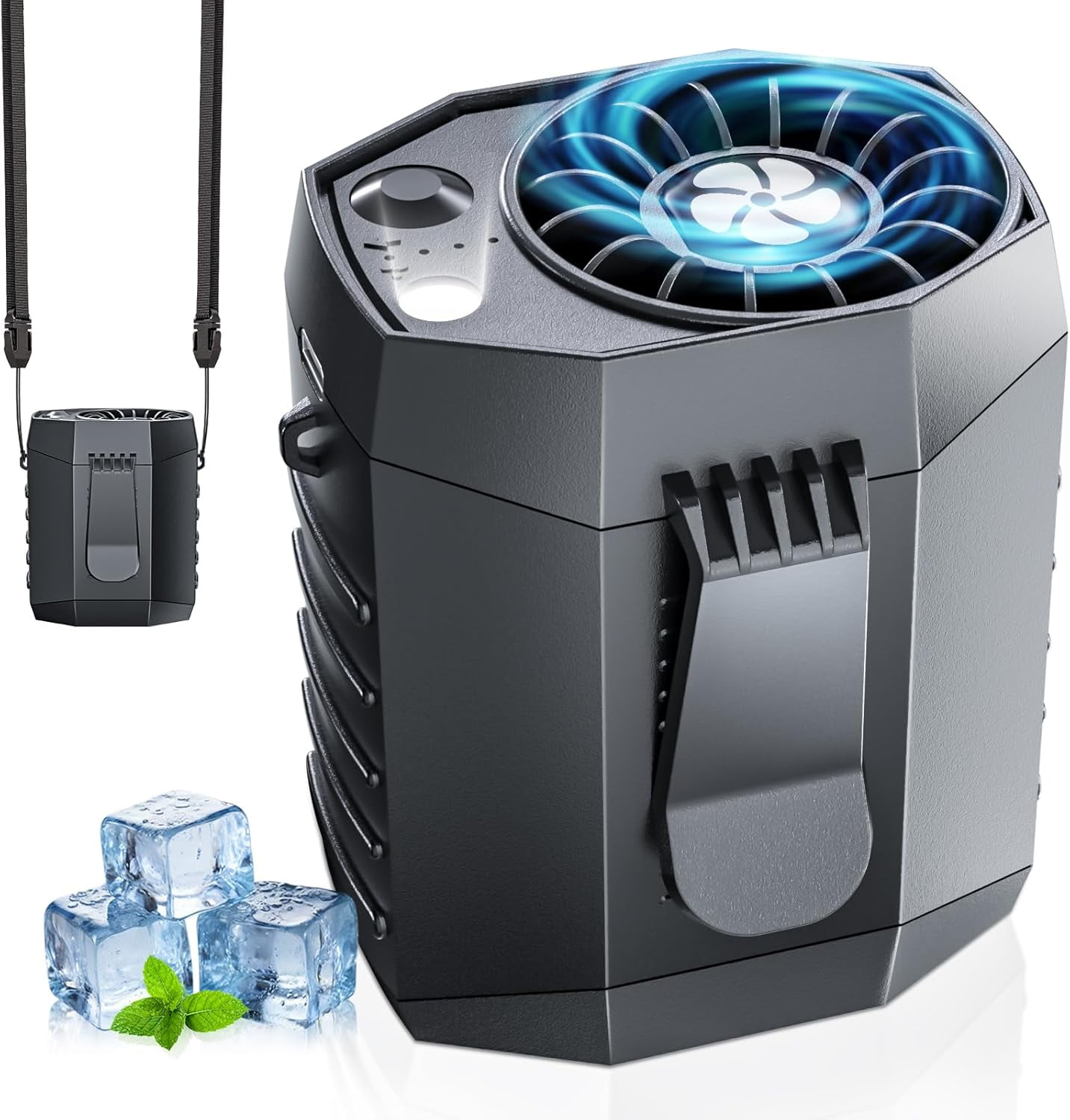 2025 Smart Portable Rechargeable Fan with LED Light & 25H Runtime, 4 ...