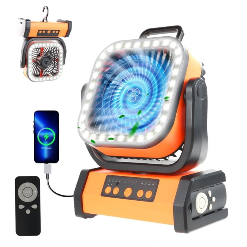 2025 upgraded version camping fan, portable rechargeable fan, 20000mAh ...
