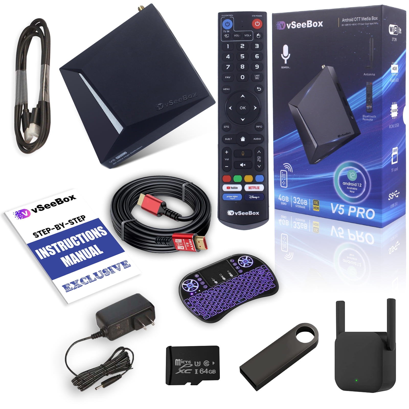 Customer reviews for 2025 vSeeBox V5 Pro New Model with Built-in Voice Control System | Includes ...