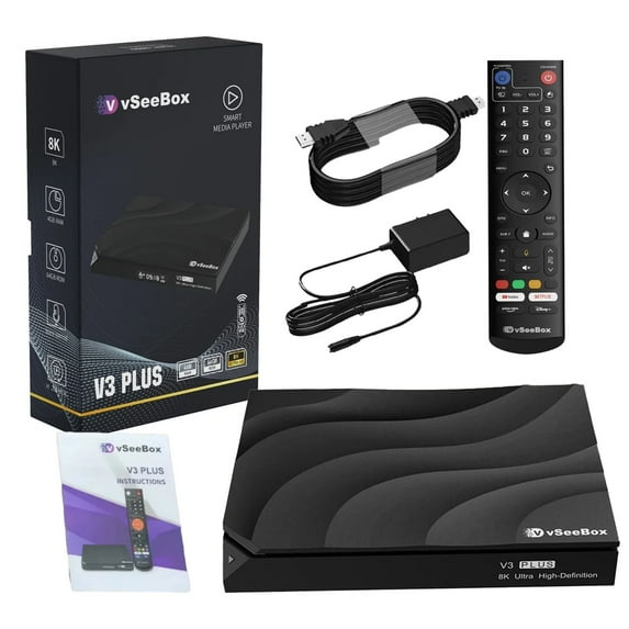 2025 vSeeBox v3 Plus Smart TV Box Authorized 4GB+64GB - Walmart.com