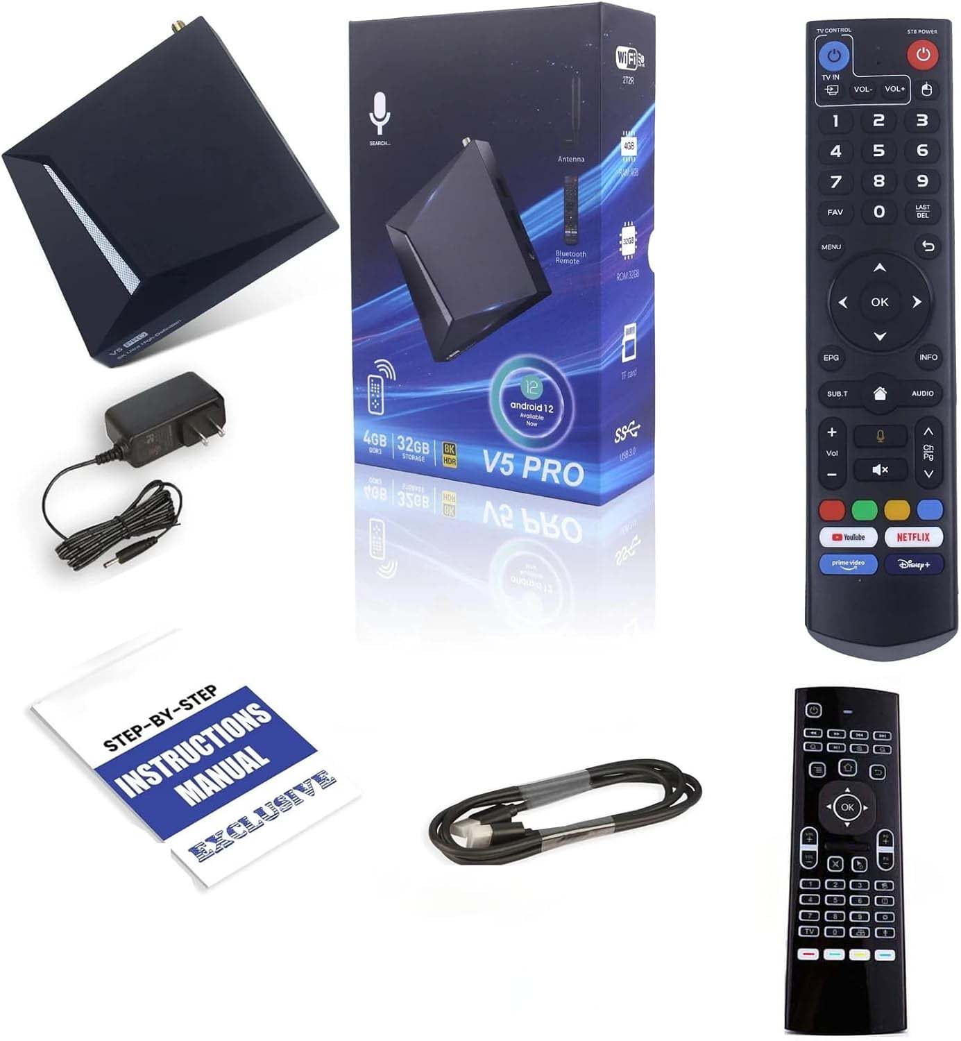 2025 vSeebox V5 Pro New Version Android 12, 4GB RAM, 32GB Storage,Time ...