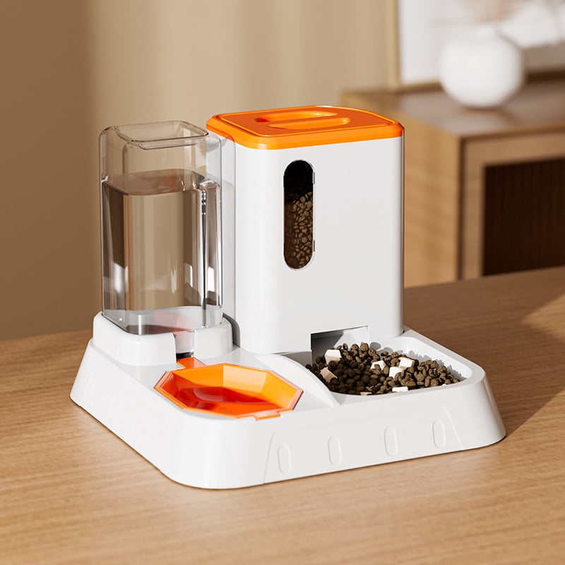 20252-in-1 Automatic Pet Food and Water Dispenser, Cat Feeding Station ...