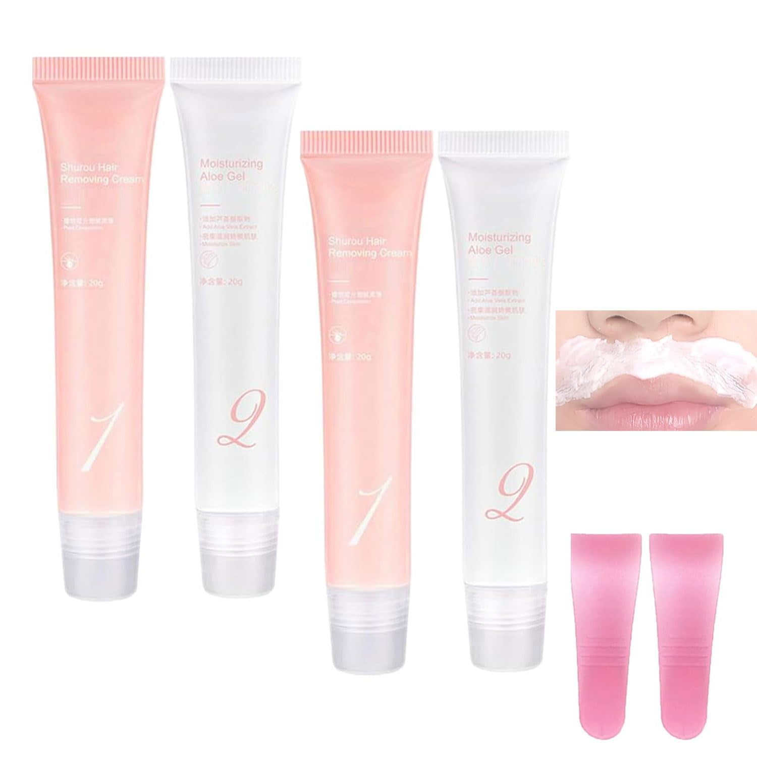 2025New Hair Removal Cream, Auures Facial Hair Removal Cream Kit ...