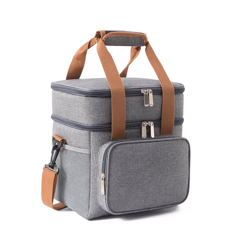 2025New Lunch Bag , 17L Expandable Double Deck Lunch Cooler Box ...