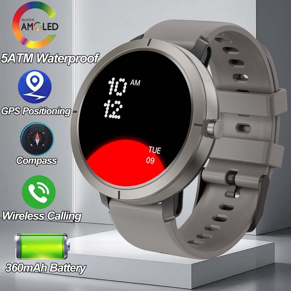 2025Ultra-Thin GPSOutdoor Smart Watch (Unisex): 1.32" AMOLED Screen | Dual-Freq GPS, Compass ...