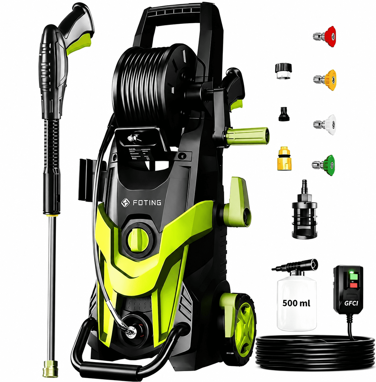 FOTING Courtyard Garden 4600 PSI at 3.2 GPM 14 Amps Corded Electric Hot ...