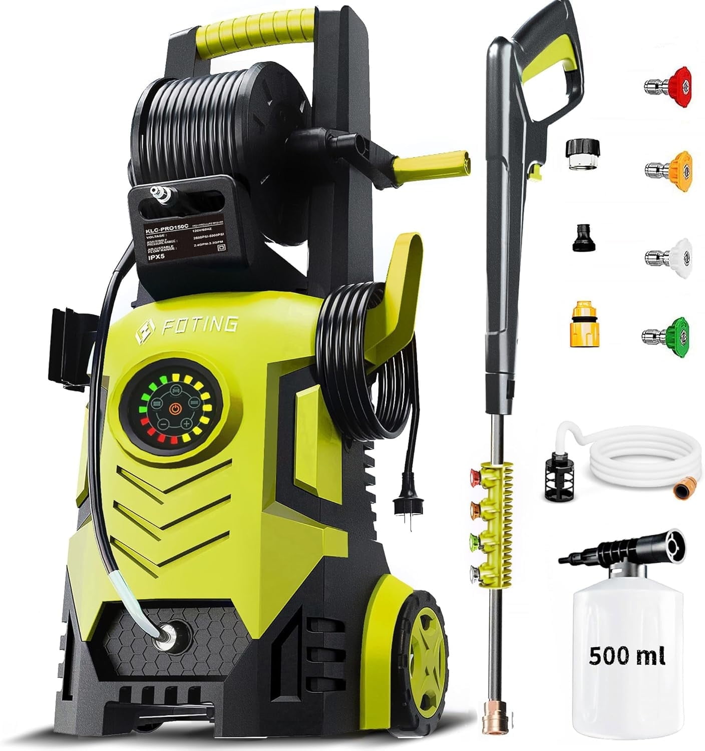 2025Upgraded Pressure Washer 5000PSI with Adj-8-Level Touch Screen, 34 ...