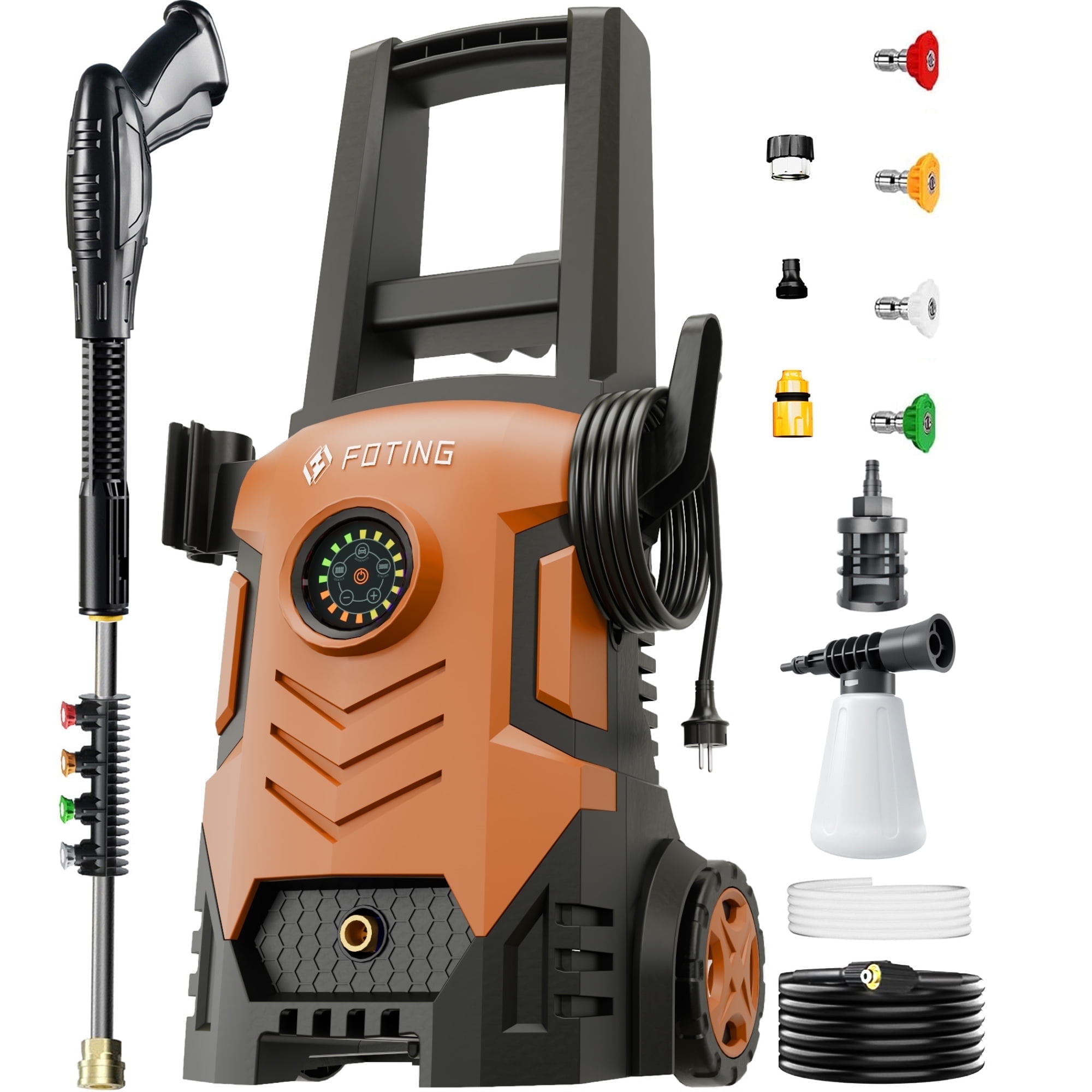 2025upgraded Electric Pressure Washer with Touch Screen, 5000PSI Max 3.3GPM，Adjustable 8 Level,4 ...