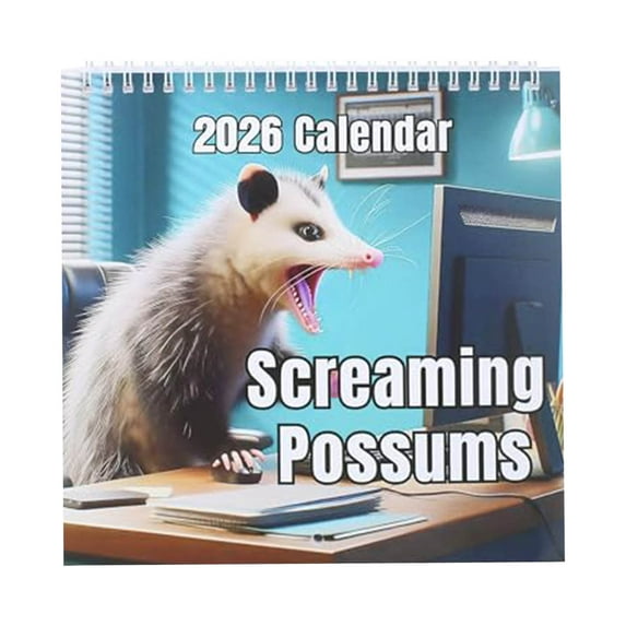 2026 12 Months Funny Possum Calendar Thick Paper for Possum Lovers ...