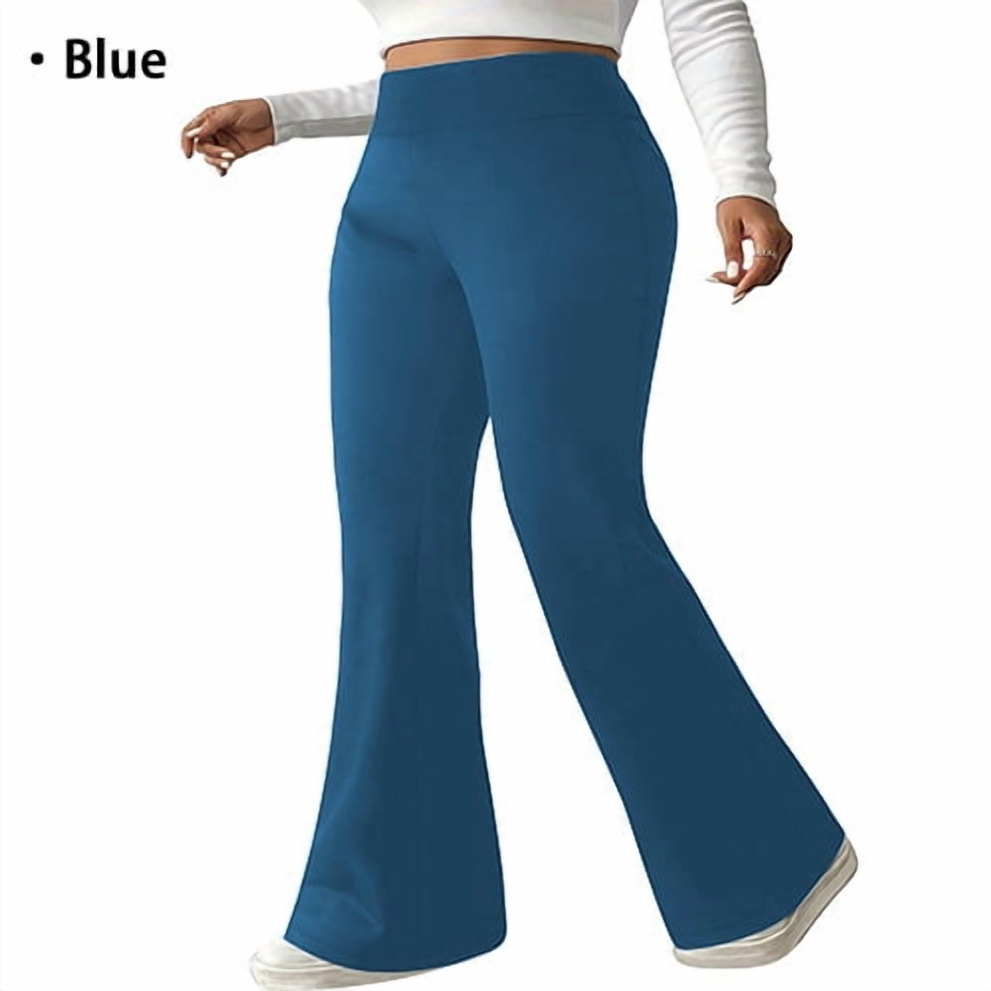 2026 1XL-5XL Flared Yoga Pants High Waist Slim Fit Wide Leg Trousers ...