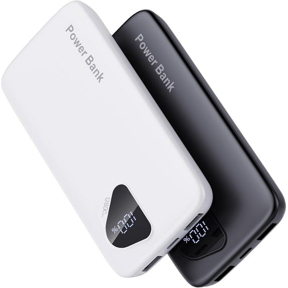 2026 2-Pack 12800mAh Portable Charger with Built in Cables, Travel ...