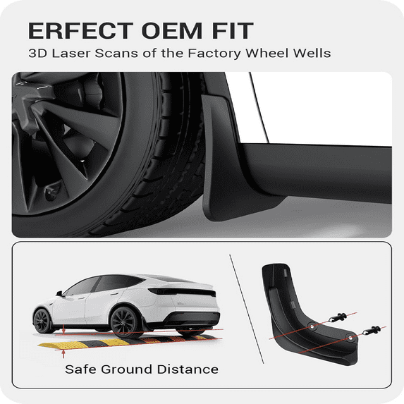2026 2025 Tesla Model Y Juniper Mud Flaps Splash Guards [No Drilling No ...