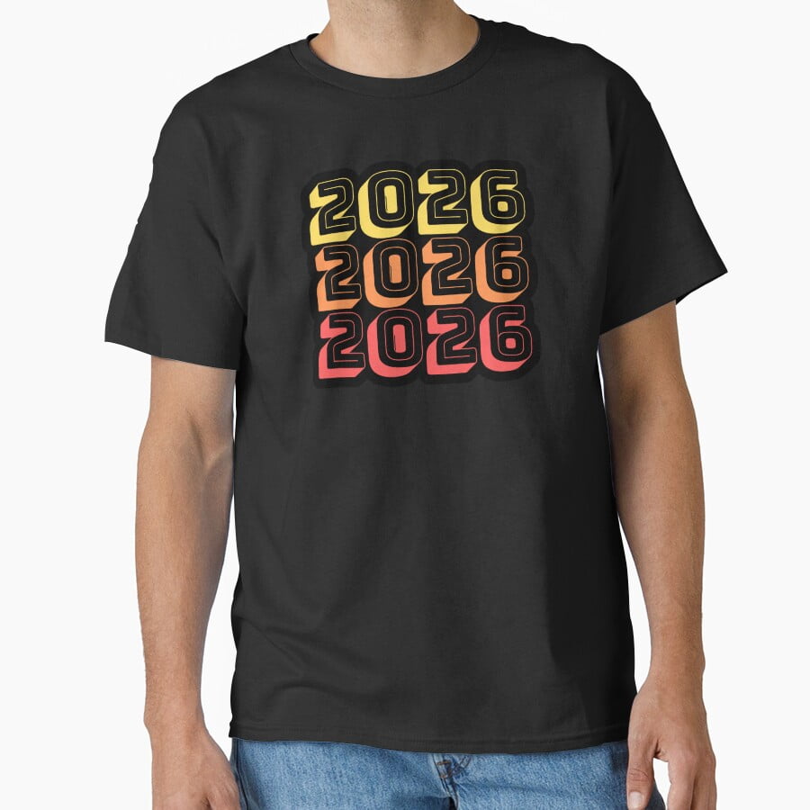 2026 2026 2026 Repeated Number Typography Design Art Unisex T-Shirt, up ...