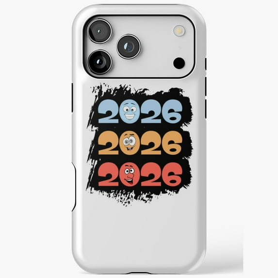 2026 2026 2026 Repeated Text Art iPhone Case 17 11 12 13 14 15 16 Pro ...