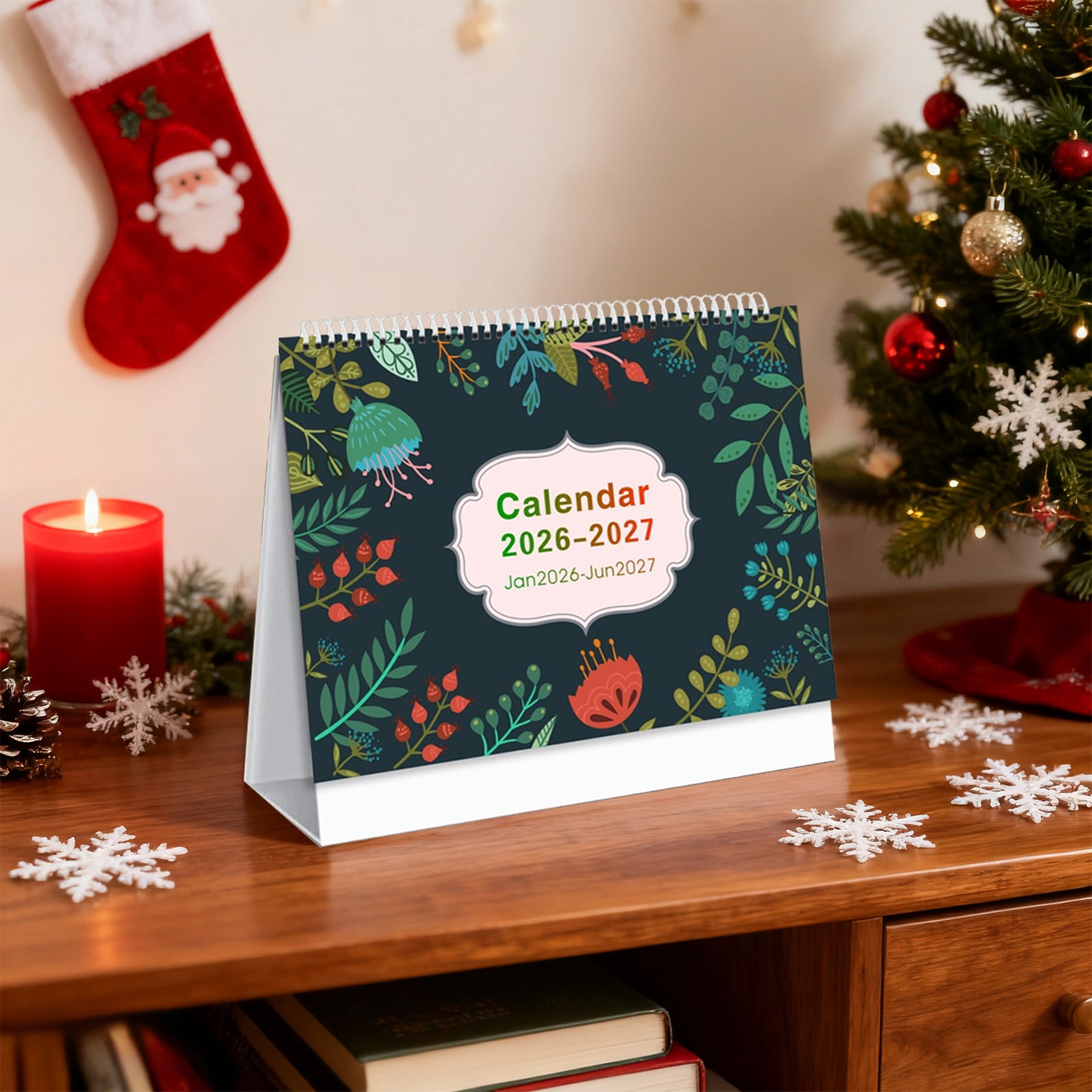 2026-2027 18-Month Standing Desk Calendar with Cactus Design, Daily ...