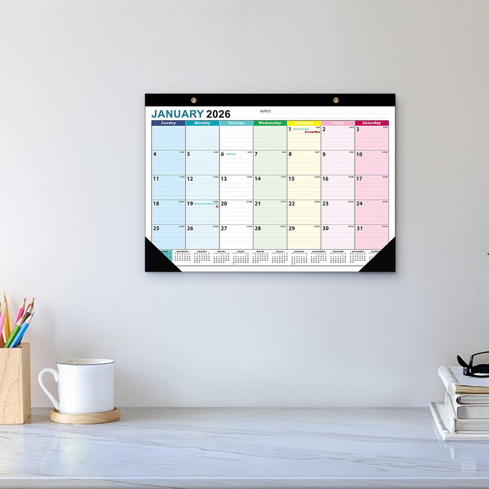 2026-2027 18 Month Wall Calendar - Large 22x17 Inch Oversized Planner ...
