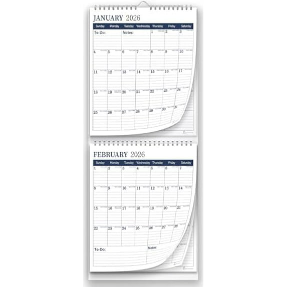 2026-2027 2-Month View Wall Calendar by StriveZen, Move-a-Page, Monthly ...