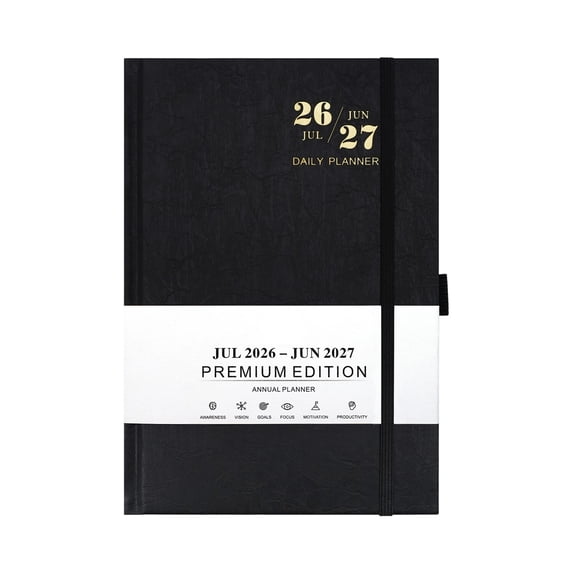 2026-2027 Day Planner with 384 Pages PU Leather Academic Planner 12 ...