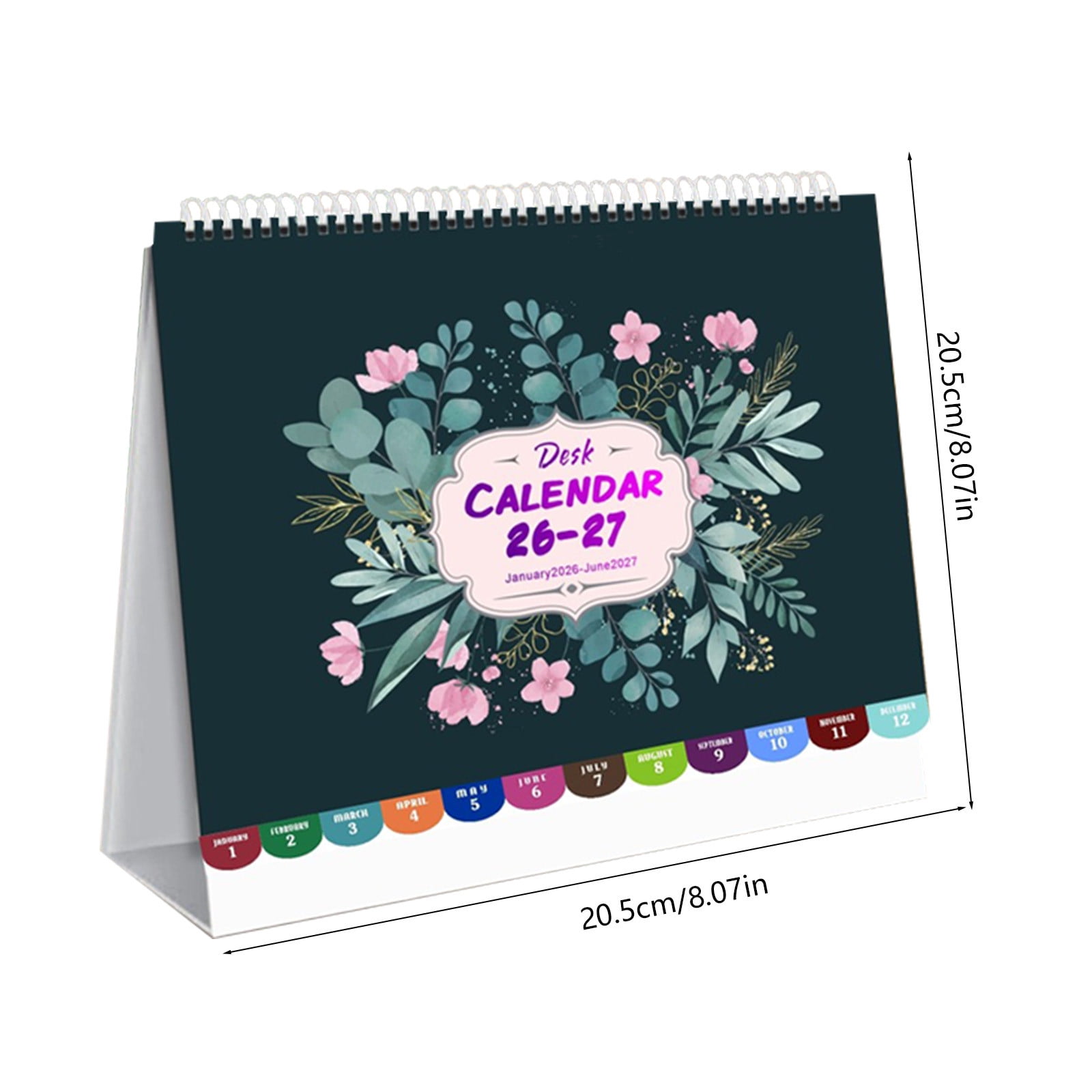 2026-2027 Desk Calendar - 18-Month Standing Calendar with Bright ...
