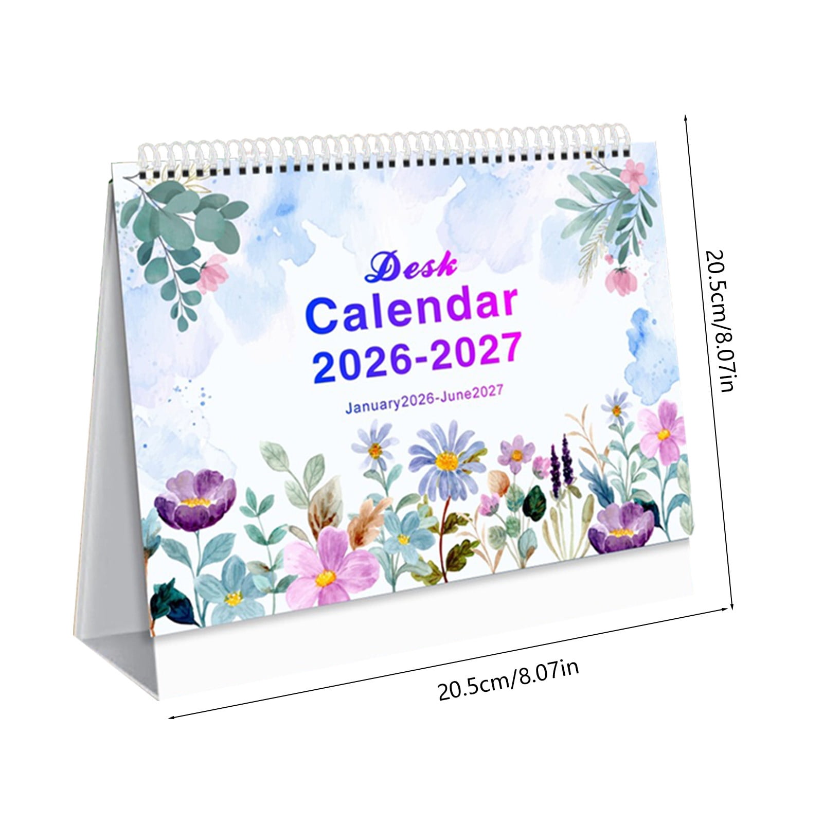 2026-2027 Desk Calendar With Spiral Round Flip,18 Month Calender ...