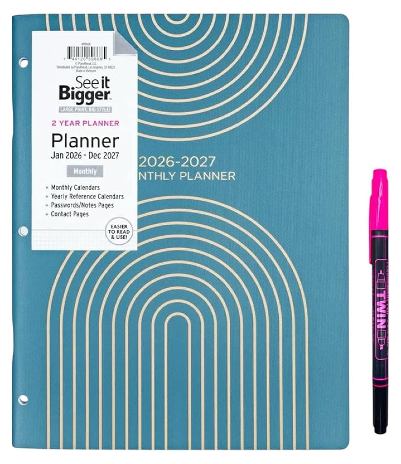 2026-2027 Monthly Planner - 2 Year Calendar, 8.5x11 - PlanAhead Home ...