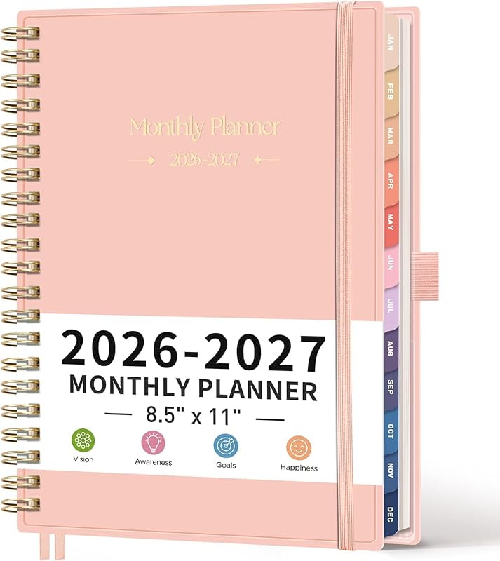 2026-2027 Monthly Planner, Jan 2026 - Dec 2027, Agenda, Calendar, 24 ...