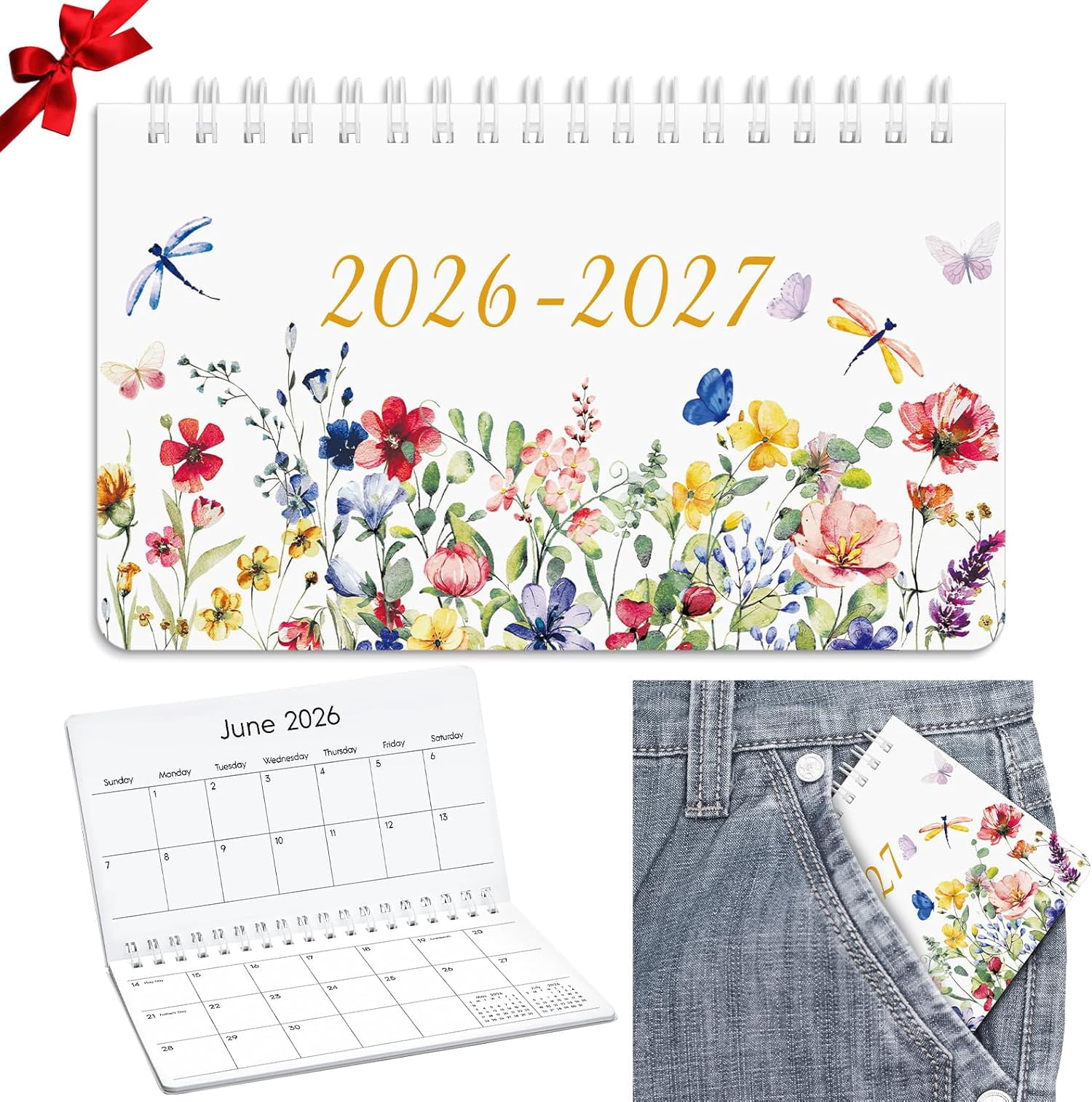 2026-2027 Spiral Pocket Calendar for Purse Small Monthly Planner ...