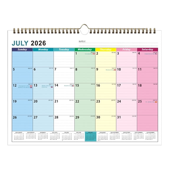 2026-2027 Wall Calendar, 18-Month Planner July 2026-Dec 2027, Thick ...